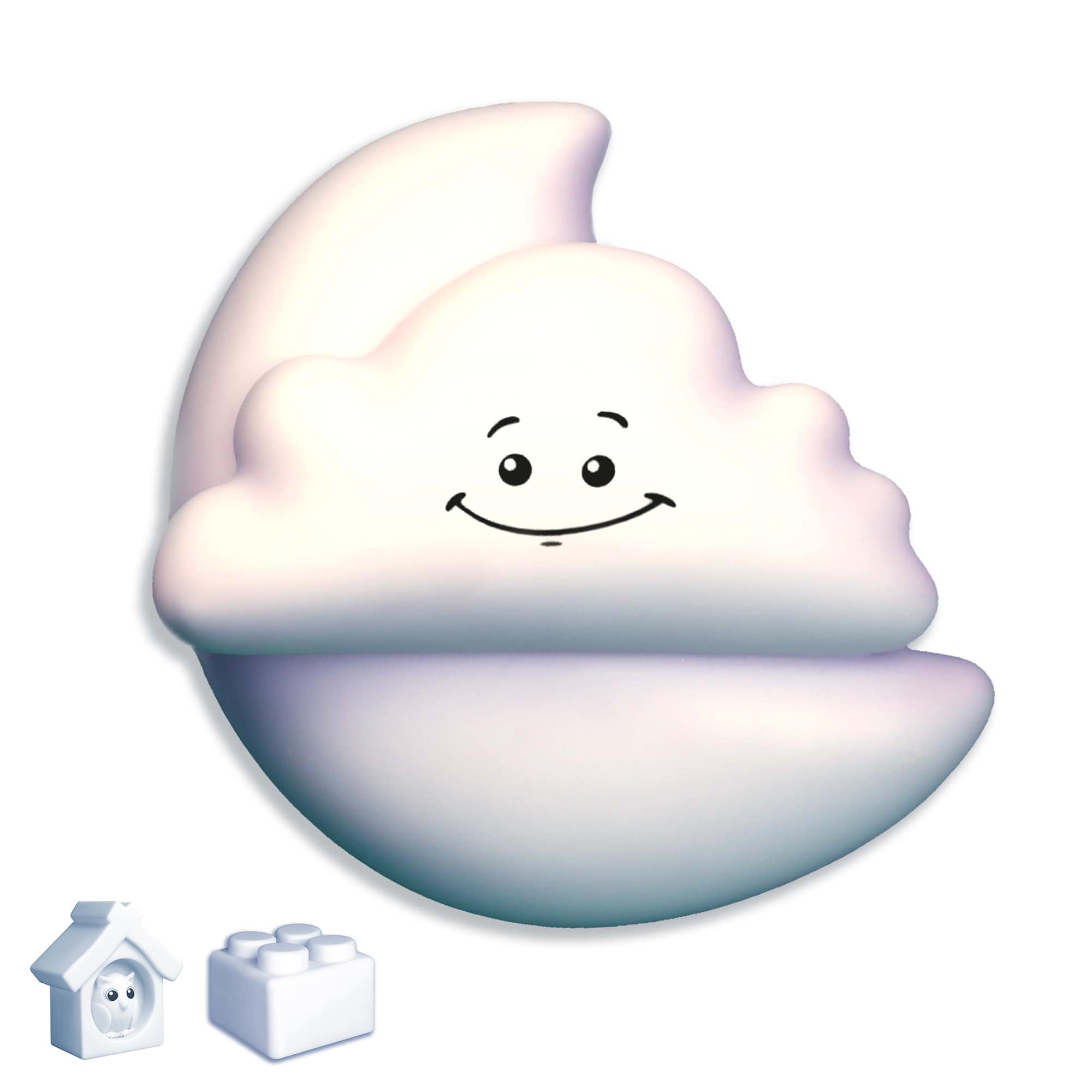 Crazy Safety lamps for kids' rooms – cozy owl, moon, and brick